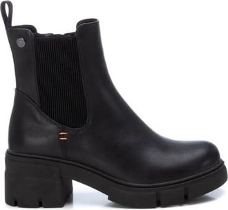 Refresh Bottines Femme Noir - Chaussures confortables et polyvalentes - Mode décontractée - Modèle 17237501 (Taille39)