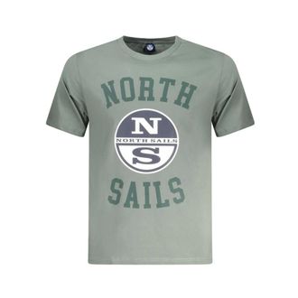 North Sails Homme, Tops, Vert, Taille: L T-shirt en coton esprit nautique pour homme