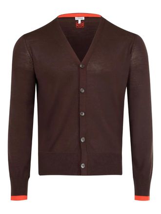 Loewe cardigan boutonné à col v - Marron