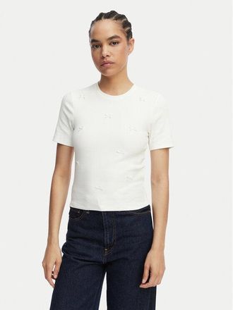 Only T-Shirt Femke 15369336 Creme Slim Fit