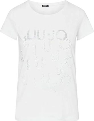 Liu Jo Femme, Tops, Blanc, Taille: 38 FR T-Shirt Basica