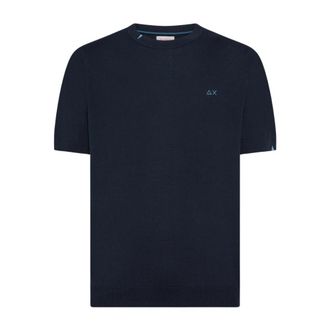 Sun 68 Homme, Tops, Bleu, Taille: 2XL T-Shirt Sweater Basic S/S