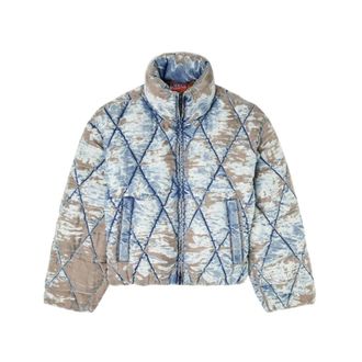Diesel Winter Steppjacke mit Farbigem Futter - - Jackets - Damen - Mehrfarbig - XL