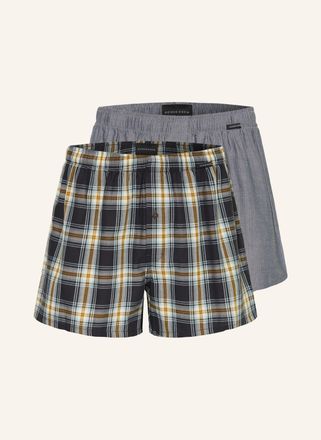 Schiesser 2er-Pack Web-Boxershorts grau