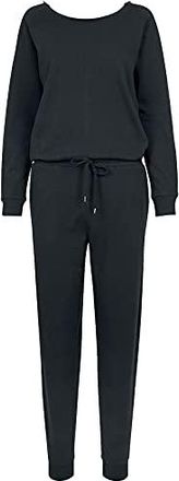 Urban Classics Ladies Long Sleeve Terry Jumpsuit Combinaison, Noir (00007), XL Femme