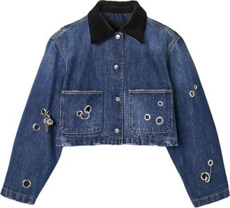 Marc Jacobs Femme, Vestes, Bleu, Taille: 40 FR Veste utilitaire &agrave; oeillets