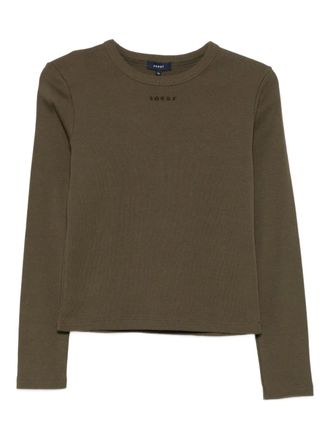 SOEUR T-Shirt mit Logo-Stickerei - Grün