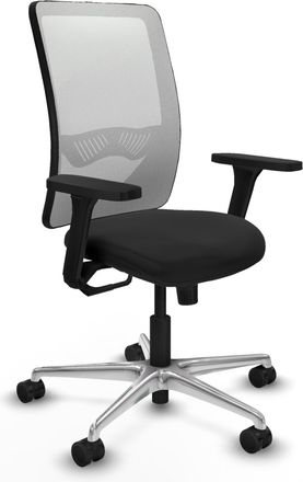 Piqueras y Crespo Schwarzer B&uuml;rostuhl Zulema mit 3D-Armlehnen, h&ouml;henverstellbare Lendenwirbelst&uuml;tze, ausgestattet mit Sincro 3-Positionen und Schneidschaum, mit Rollen 