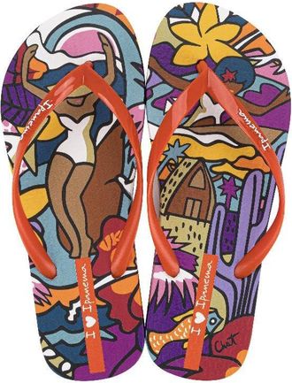 Ipanema Graffiti IV Fem, Damen-Flip-Flops, Blau/Gelb, Größe 37, Blau Gelb, 37 EU