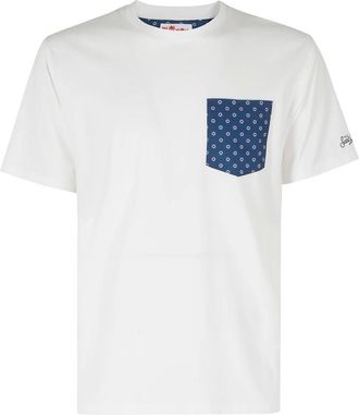 MC2 Saint Barth Homme, Tops, Blanc, Taille: XL Blanche T-shirt