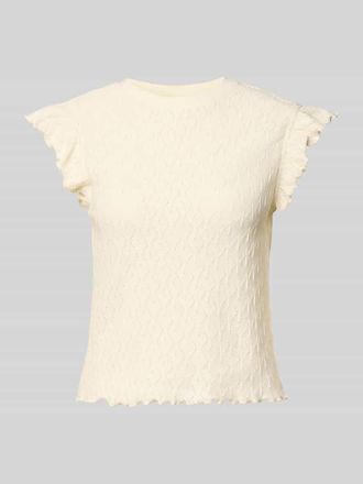 Jake*s Casual Strickshirt mit Rundhalsausschnitt und Wellensaum