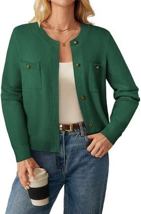 Grace Karin Cardigans pour Femme &agrave; Manches Longues avec Boutons en Tricot L&eacute;ger pour Bureau et Soir&eacute;e avec Poches, S