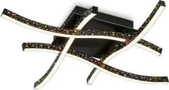 Briloner Leuchten REY - Applique murale et plafonnier - 3718045 - Effet scintillant gr ce loptique laser - 24 W? 2800 lm - Blanc chaud 3000 K - 64,5 x 64,5 x 1