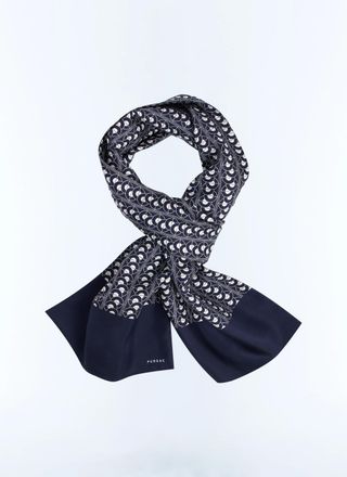Fursac Foulard en twill de soie &agrave; motif - Taille Unique - Homme