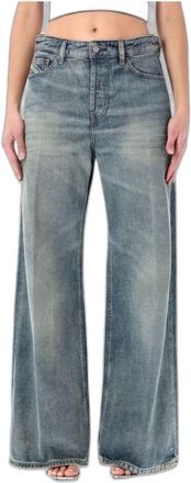 Diesel 1996 D-Sire Wide Leg Jeans - Femme - Jeans - Bleu - Taille: W27