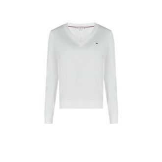 Tommy Hilfiger Pull col V en coton m&eacute;lang&eacute;