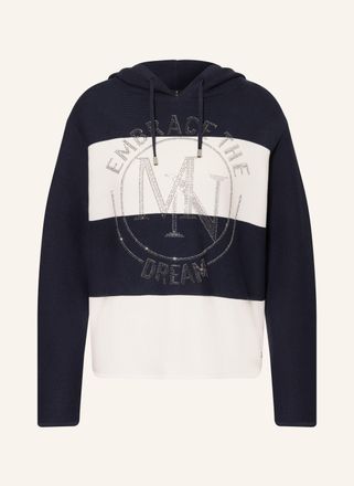 Monari Monari Strick-Hoodie Mit Schmucksteinen blau