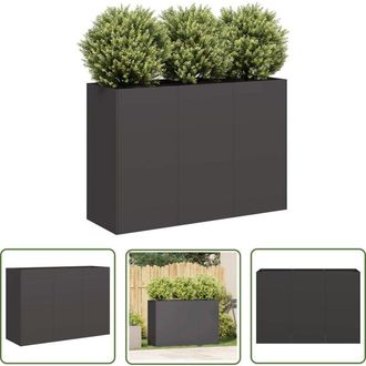vidaXL The Living Store - vidaXL Jardini&egrave;re noir 120x40x80 cm acier lamin&eacute; &agrave; froid