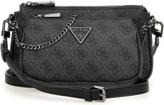 Guess Hobo Bags - Black Crossbody Bag In Logo Canvas - Gr. unisize - in Grau - f&uuml;r Damen