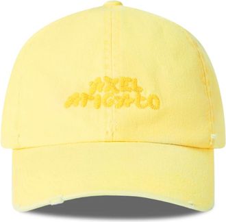 Axel Arigato unisex, Accessoires, Jaune, Taille: ONE Size Floral Washed Cap