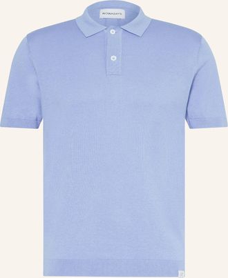 Nowadays Nowadays Strick-Poloshirt Mit Seide blau