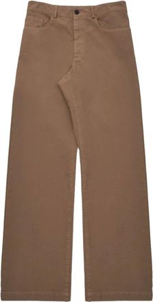 Dries Van Noten Pantalon Peyter en coton surteint - Homme - Pantalons - Brun - Taille: W34