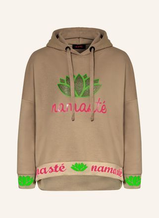 Miss Goodlife Miss Goodlife Hoodie Mit Schmucksteinen beige