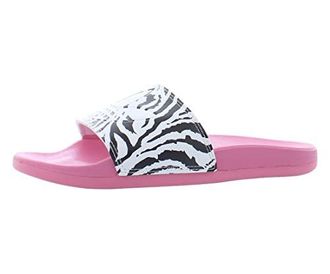 adidas Adilette Comfort Womens Shoes Size 10, Color: Rose Tone/White/Black Zebra