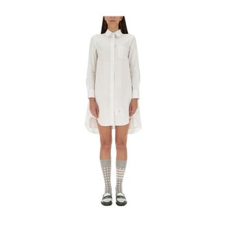 Thom Browne Femme, Robes, Blanc, Taille: 34 FR Chemise Robe