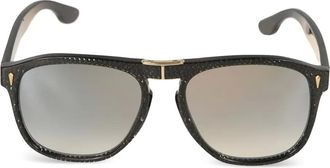 K&agrave;dor Gipsy Flag Glamour Sonnenbrille mit eckigem Gestell - Schwarz