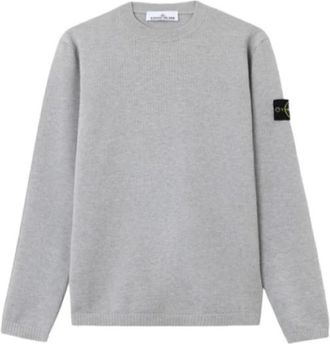 Stone Island Homme, Pulls, Gris, Taille: L Micro Stitch Soft Cotton Crewneck