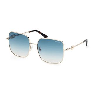 Guess Quadratische Sonnenbrille aus Metall - - Accessories - Damen - Gelb - 58 MM