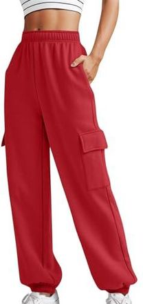 Generic Pantalon Cargo pour Femme Pantalons de Jogging Pantalon Large Taille Haute Automne Hiver Vêtements de Sport pour Le Yoga, Le Fitness Pantalon Sport Lé