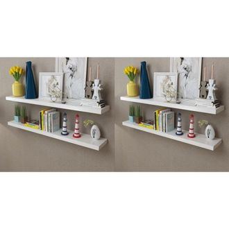 vidaXL Vidaxl - tagères murales 4 pcs Blanc 120 cm