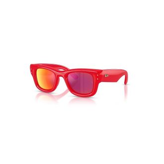 Ray-Ban Wayfarer Puffer Special Collection Sonnenbrillen Rot Fassung Braun Glas 47-23