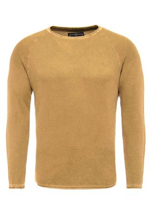 Key Largo Herren MST Thomas Pullover, Honey Yellow (1407), L