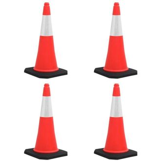 vidaXL Reflektierende Leitkegel mit schwerem Fu&szlig; 4 Stk. 75 cm - Vidaxl