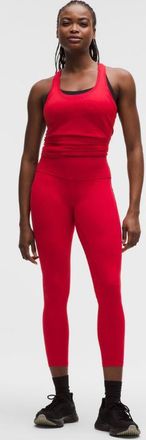 lululemon Legging Wunder Train taille haute avec poches pour Femmes - 64 cm - Rouge - Taille 10