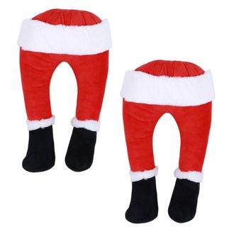 BESPORTBLE 2st&uuml;cke Gef&uuml;llte Stoffbeine als Weihnachtsmann-Ornament Passend f&uuml;r Baum oder Heimdekoration Rot- Langlebig und Kompaktes Design