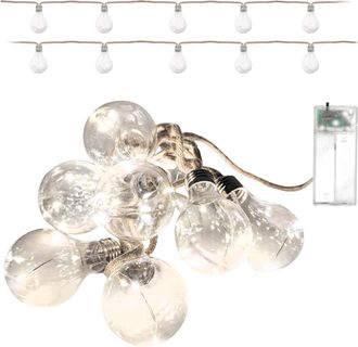 Com-Four dekorative Lichterkette - angenehmes, warmweißes Licht - stimmungsvolle Innenbeleuchtung - ideal für Wohnzimmer, Schlafzimmer oder festliche Dekoratio