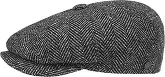 Lierys Casquette a Chevrons Casquettes pour Homme en Laine (XL (60-61 cm) - Noir)