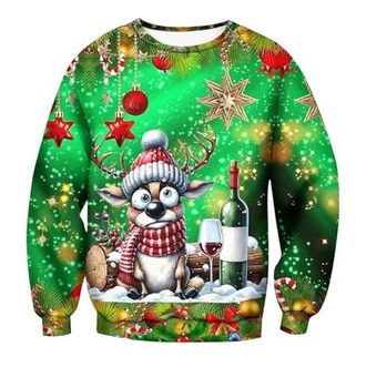 Generic Sweatshirts pour hommes pulls européens et américains Noël hommes et femmes mignon D impression numérique européen et américain commerce extérieur pul