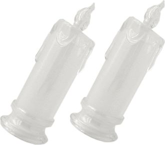 STOBOK 2 St&uuml;ck Realistische Led Kerzen Lampe Mit Sockel Dekoratives Nachtlicht F&uuml;r Tisch Schreibtisch Lange Lebensdauer Sicher F&uuml;r Zuhause Und Feier