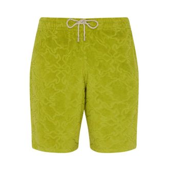 Vilebrequin Terry Bermuda Shorts Turtles Net Jacquard - - Shorts - Herren - Gr&uuml;n - 2XL