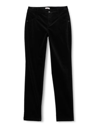 s.Oliver Damen Cord Hose, Slim Fit Black, 34