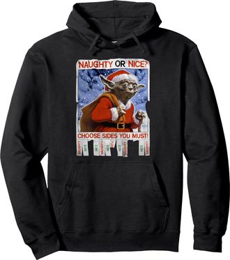 Star Wars Yoda Naughty Or Nice Flyer Weihnachten Pullover Hoodie