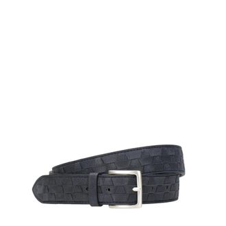 Orciani Homme, Accessoires, Bleu, Taille: 110 CM Ceinture en cuir bleu avec motif Intrecciato