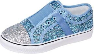 Generic Baskets &agrave; paillettes pour femme - M&eacute;talliques - Plateforme &agrave; paillettes - Chaussures hippie - Chaussures dext&eacute;rieur - Chaussures de carnaval - Respira