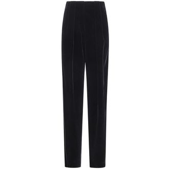 Giorgio Armani Velvet Wide-Leg Pants - - Trousers - Damen - Schwarzk - M