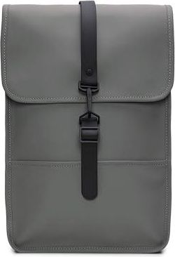 Rains Sac à dos imperméable pour homme et femme Sac à dos pour ordinateur portable pour le travail ou les voyages, gris, Mini, Moderne